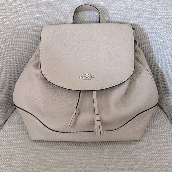 Coach | Bags | Coach Elle Leather Backpack Chalk | Poshmark
